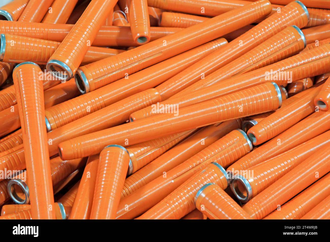 plastic material spindles rollers, closeup of photo Stock Photo - Alamy