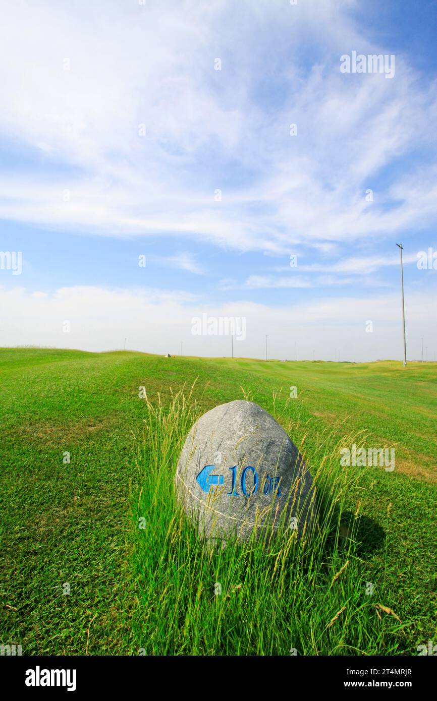Golf course 10 hole marks Stock Photo - Alamy