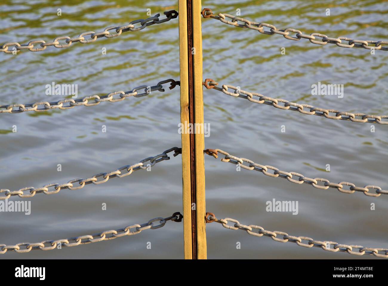 lake chain railings Stock Photo - Alamy