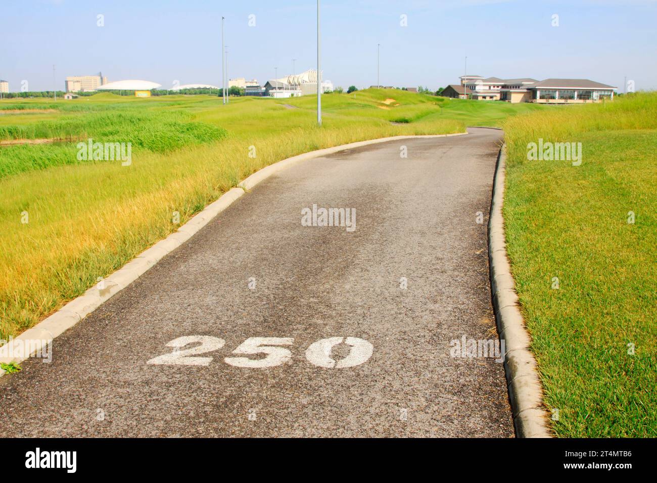 Numbers on the asphalt road Stock Photo - Alamy