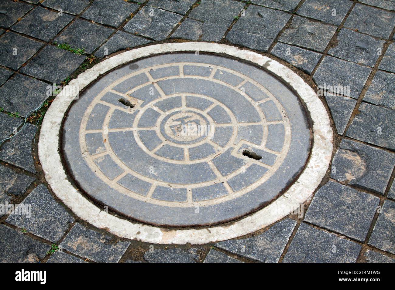 rain manhole cover Stock Photo - Alamy