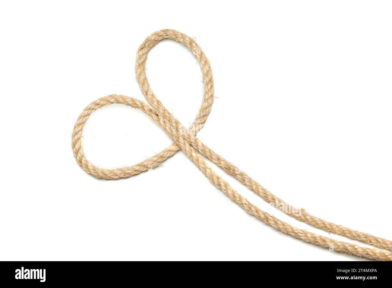 Coiled rope isolated over a white background Stock Photo - Alamy