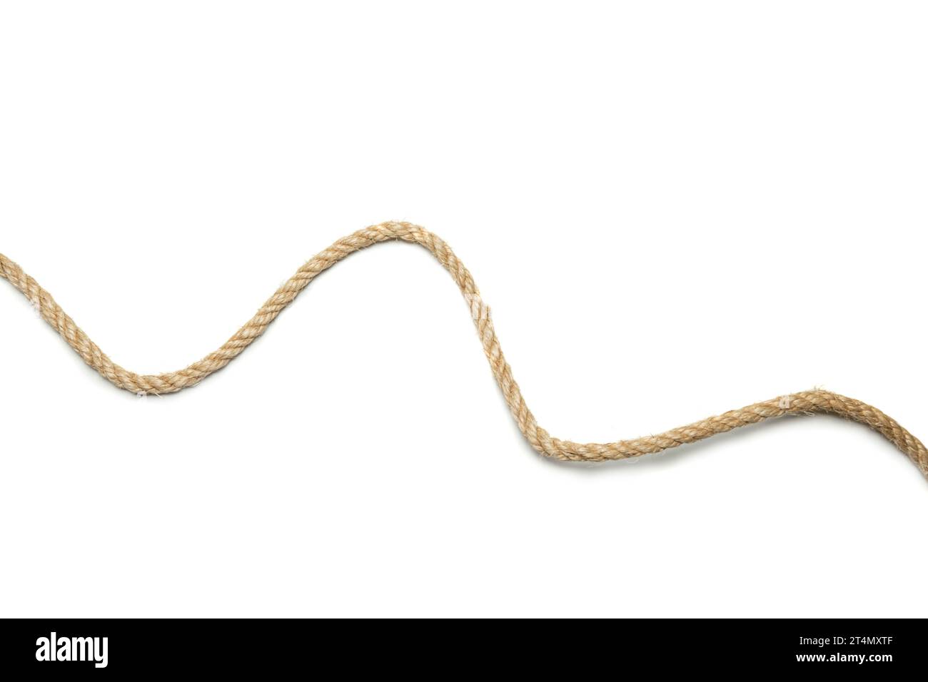 Coiled rope isolated over a white background Stock Photo - Alamy