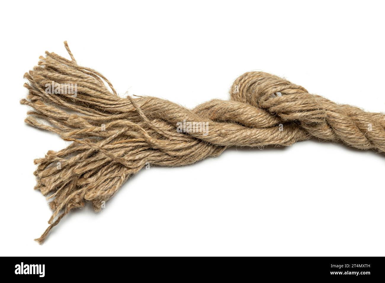 Coiled rope isolated over a white background Stock Photo - Alamy