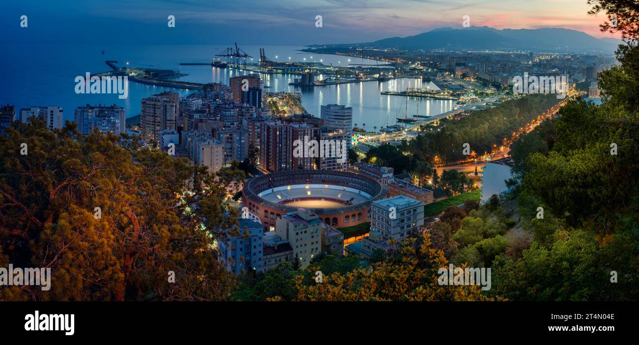 Malaga city panorama, Andalusia, Spain Stock Photo - Alamy
