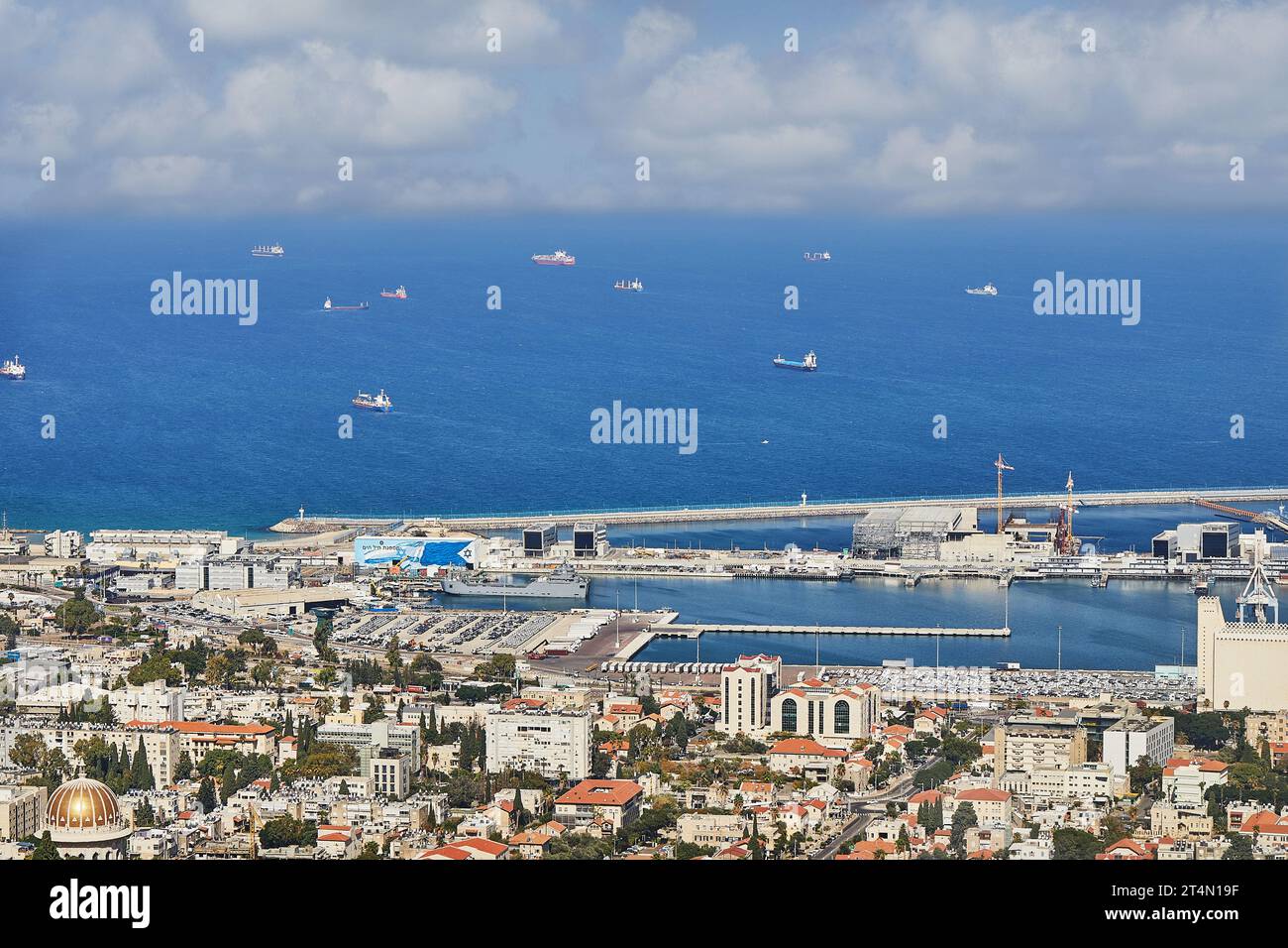 Haifa, Israel - October 22, 2023: Seaport in the city of Haifa ...