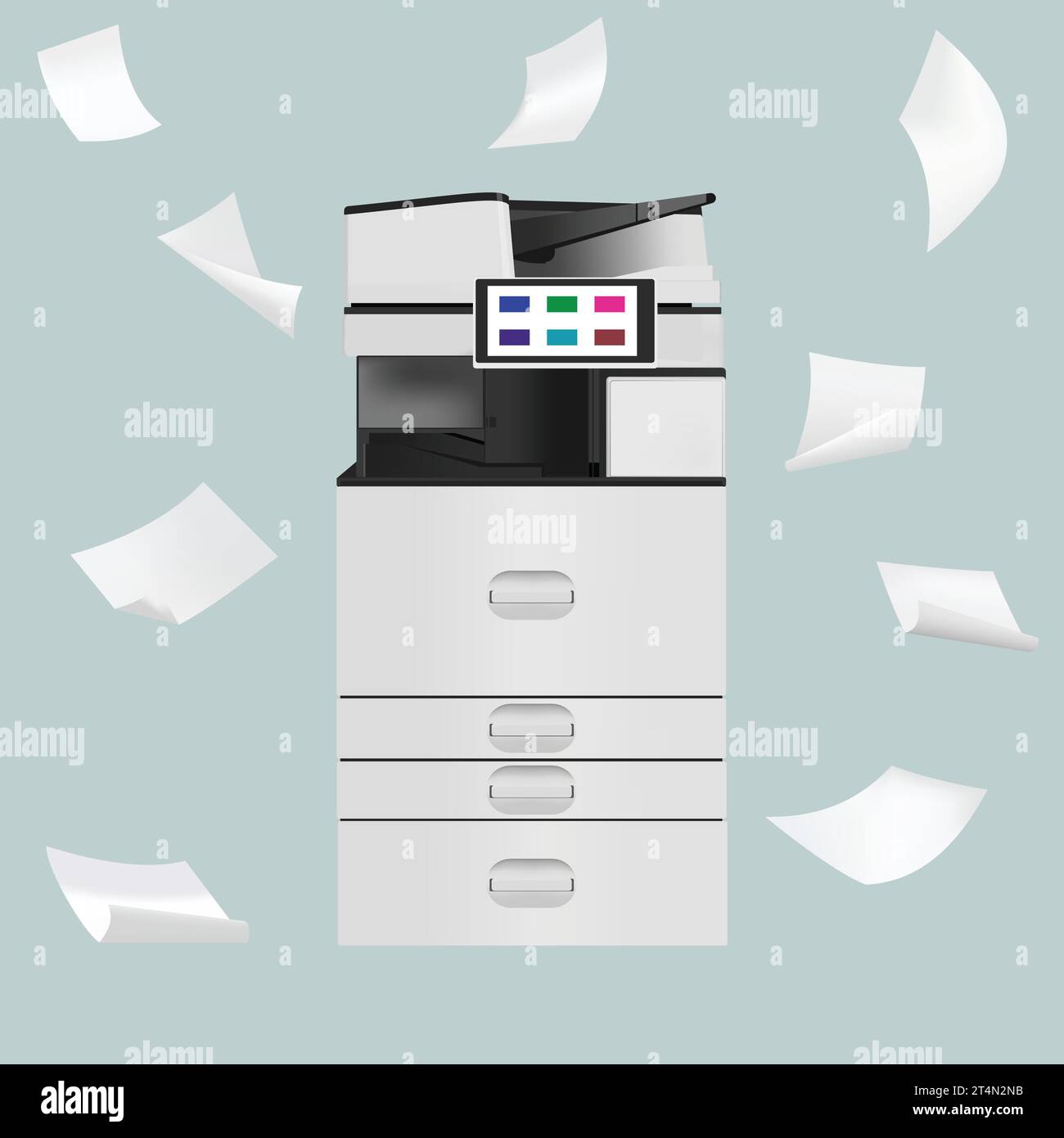 Realistic printer Stock Vector Images - Alamy
