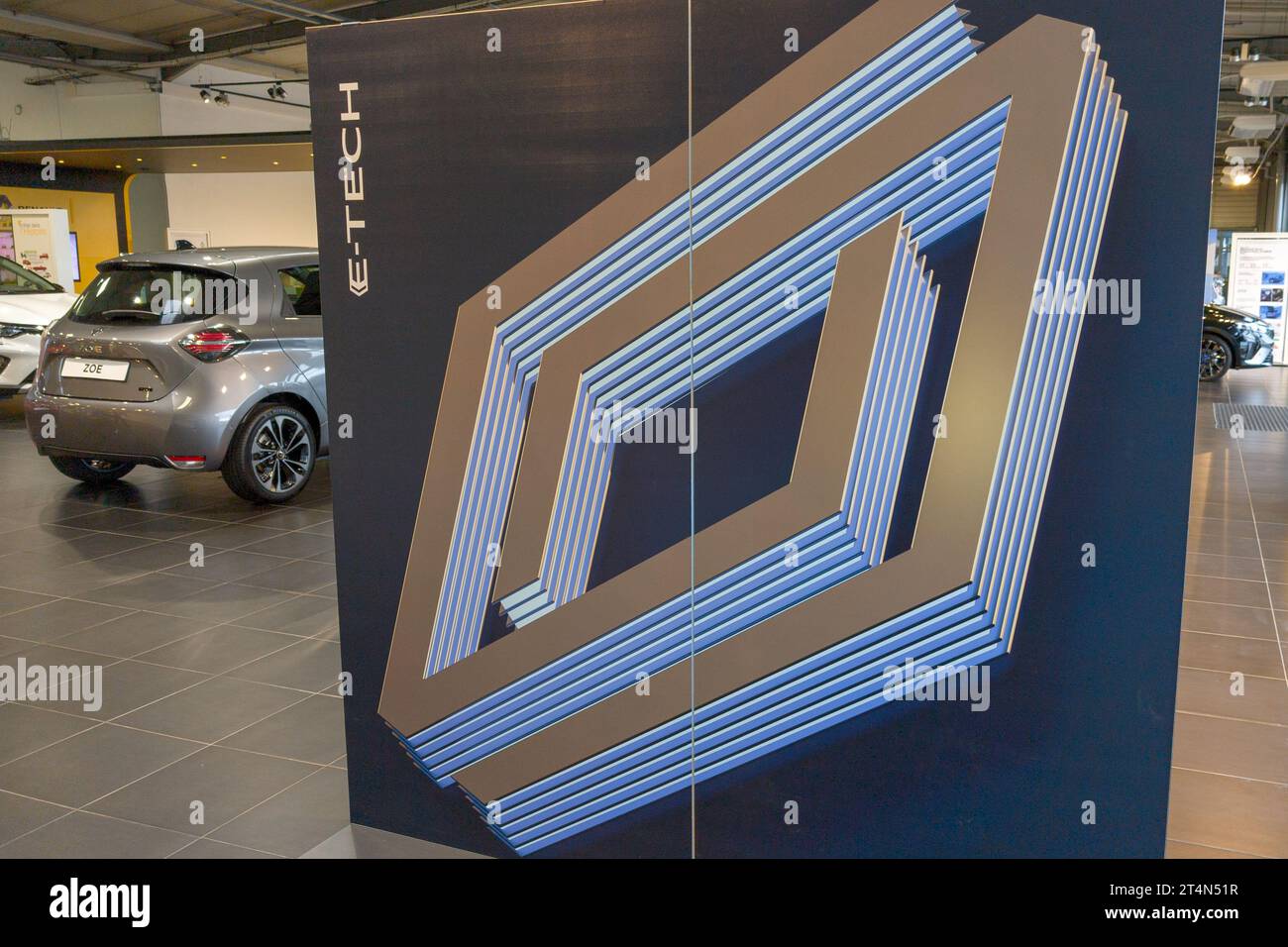 Bordeaux , France - 10 31 2023 : renault new brand sign and text logo ...