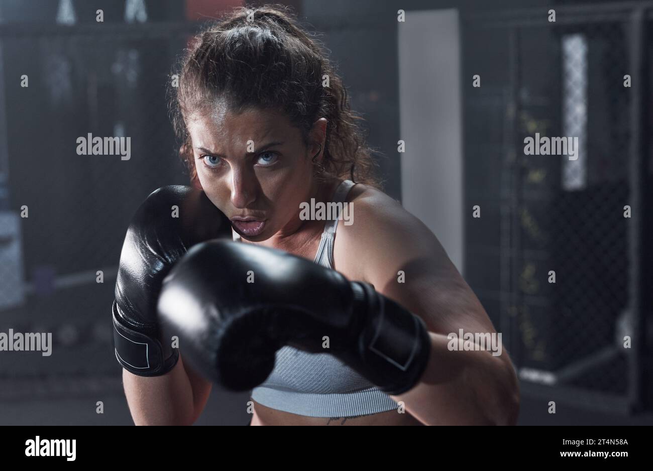You cant beat the best. Portrait of a young woman practicing her boxing ...