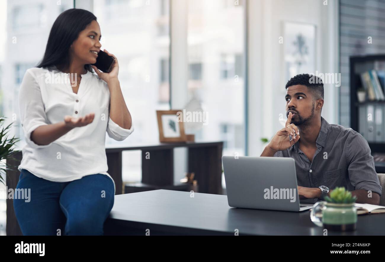 Please keep your voice down, Im trying to work here. a young ...