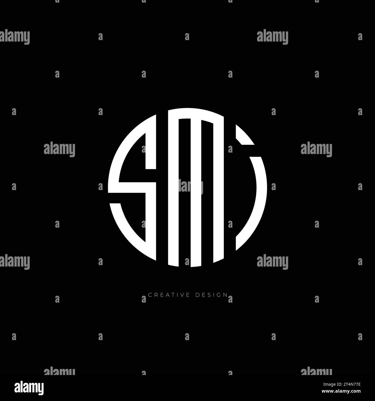 Smi letter circle branding minimal logo Royalty Free Vector Stock ...
