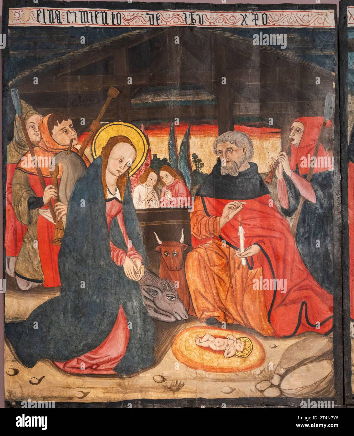 Tortura altarpiece, the birth of Jesus, 16th century, tempera on panel ...