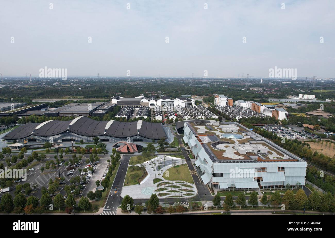 Aerial photo shows the World Internet Science and Technology Museum in ...