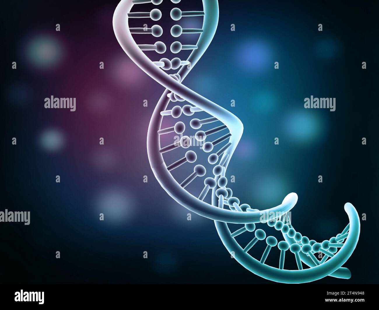 Human dna . 3d render Stock Photo - Alamy