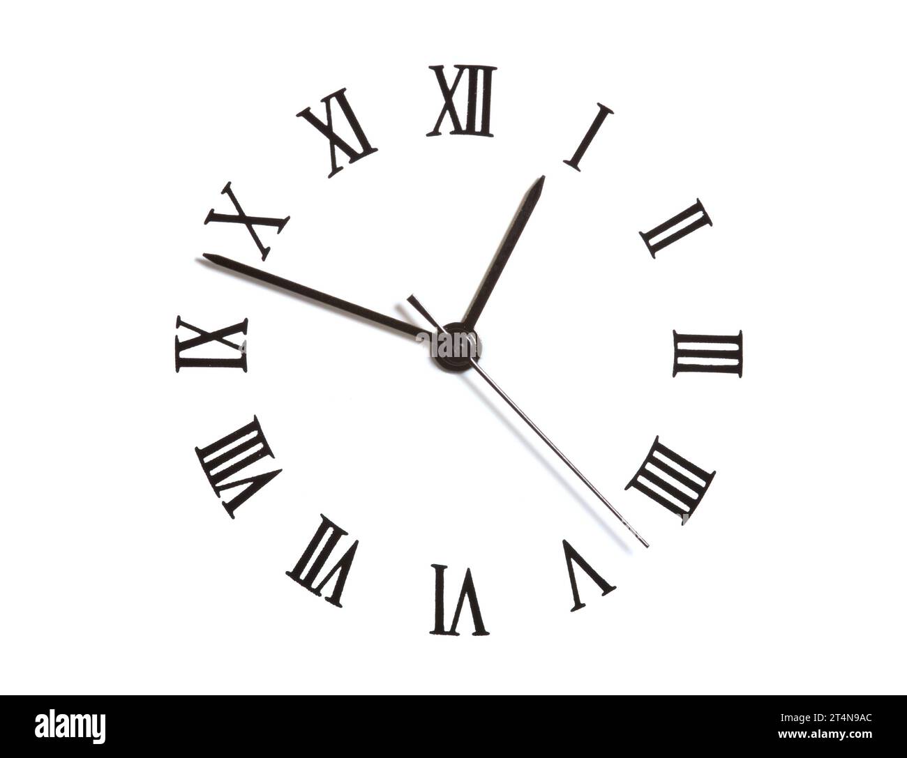 Clock dial with Arabic numerals on white Stock Photo - Alamy