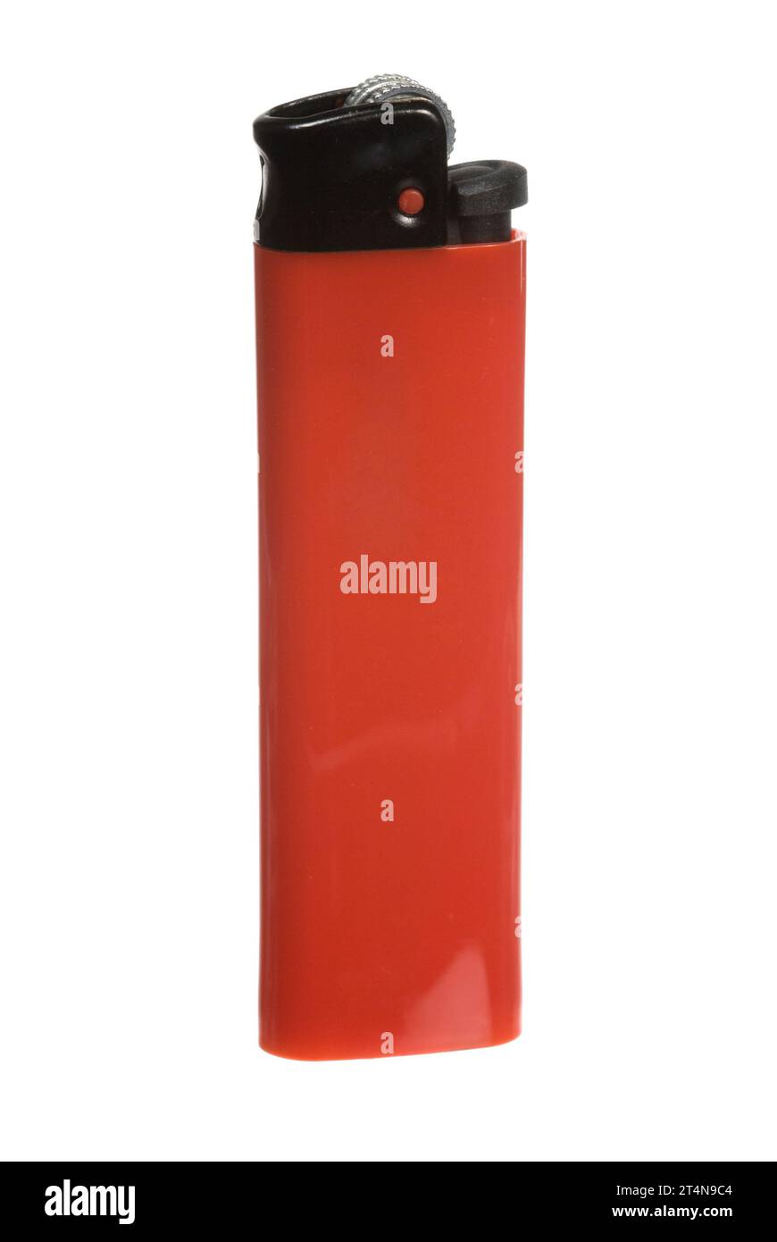 Red cigarette lighter on white Stock Photo - Alamy