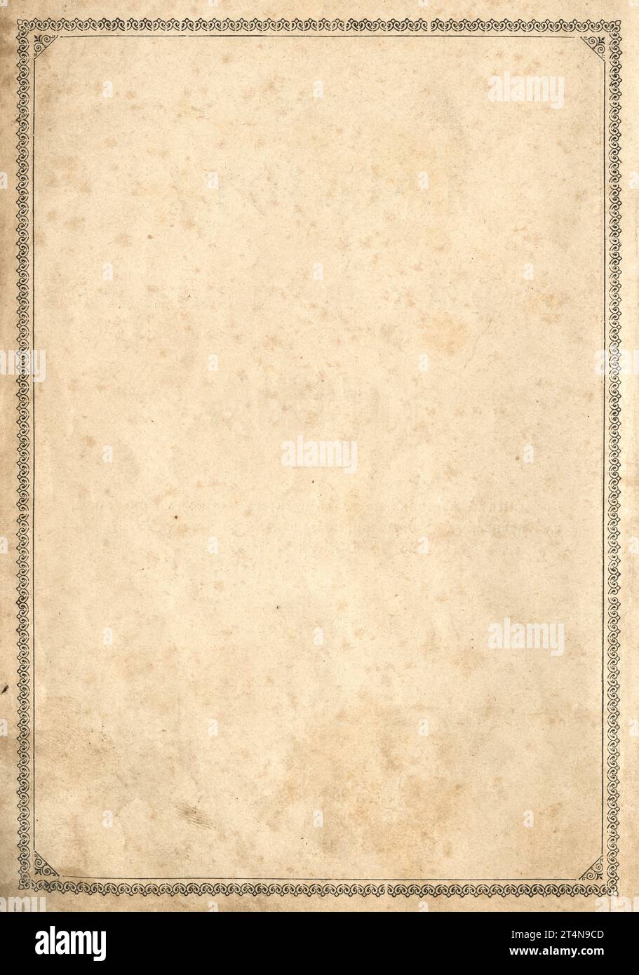 Ancient book page with a frame Stock Photo - Alamy