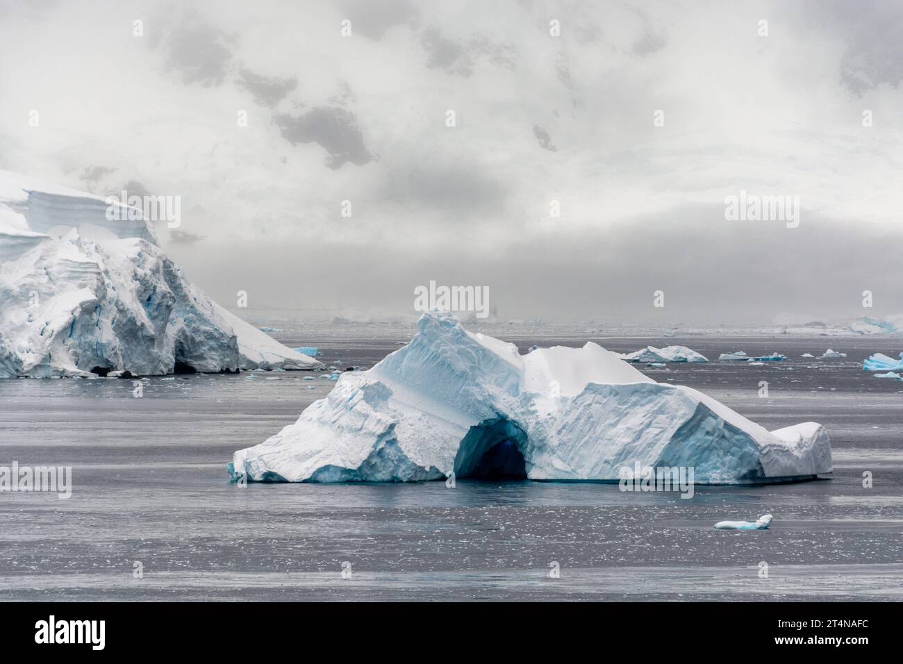 iceberg in icy waters of charlotte bay. danco coast. antarctic ...