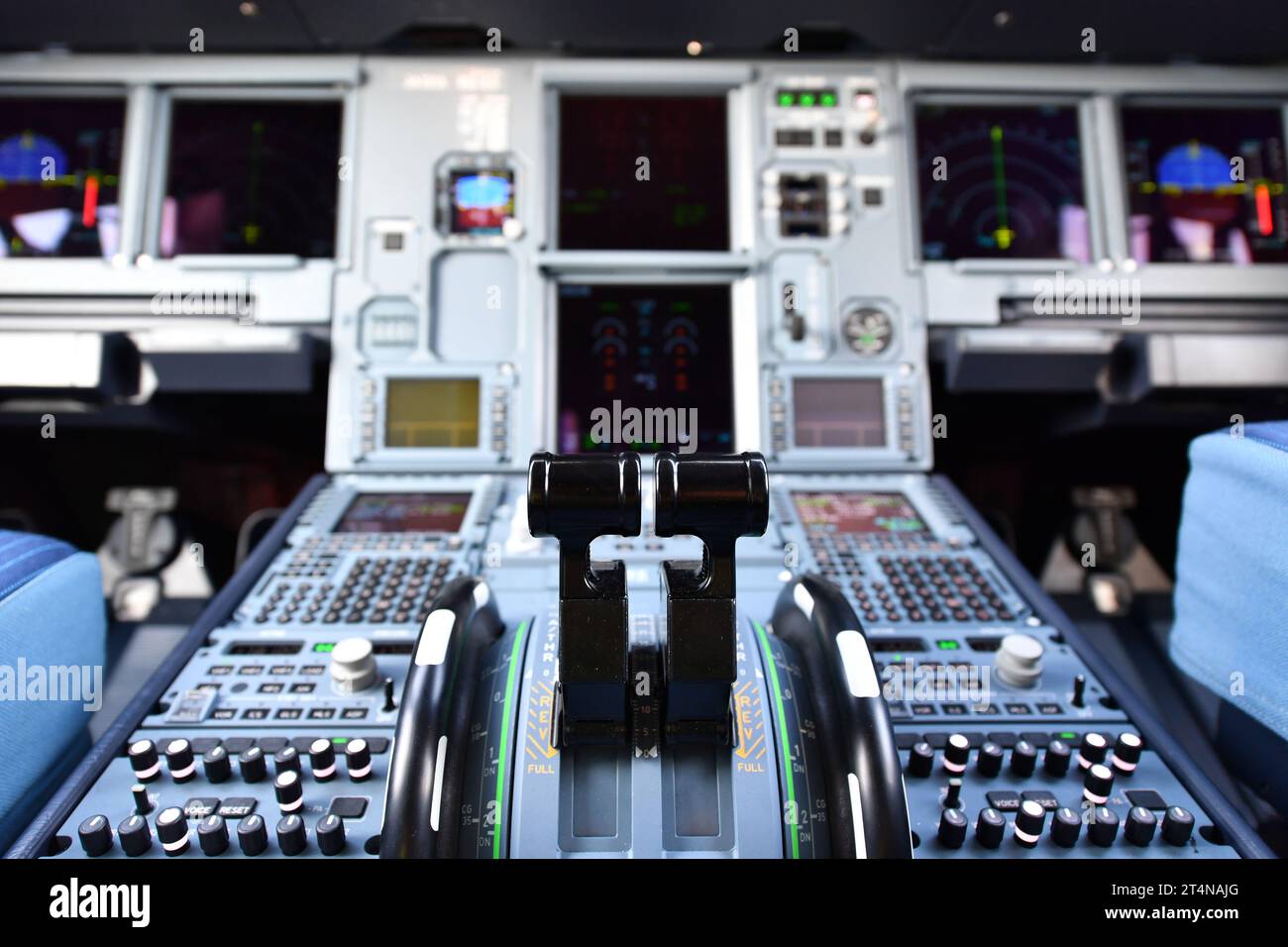 The cockpit of ANA's first Airbus A321neo (JA131A) unveiled at Haneda ...