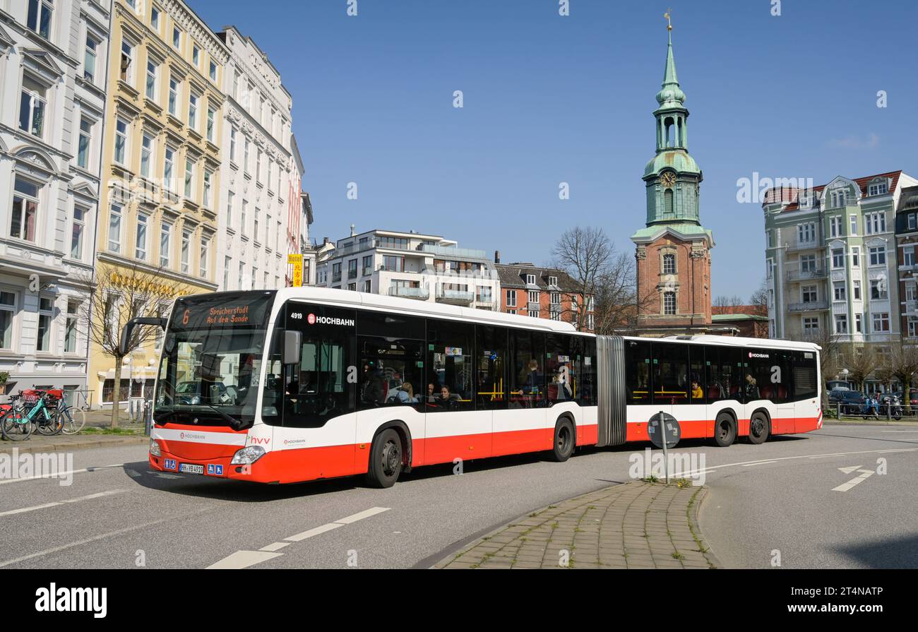 Bus Linie 6, HVV, Hochbahn, Kirchenallee, Lange Reihe, St. Georg ...