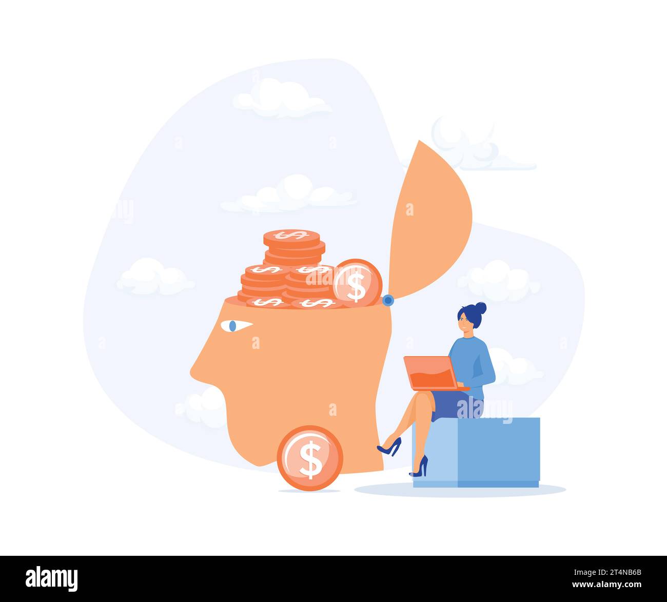 Personal finance management and financial literacy concept. People ...