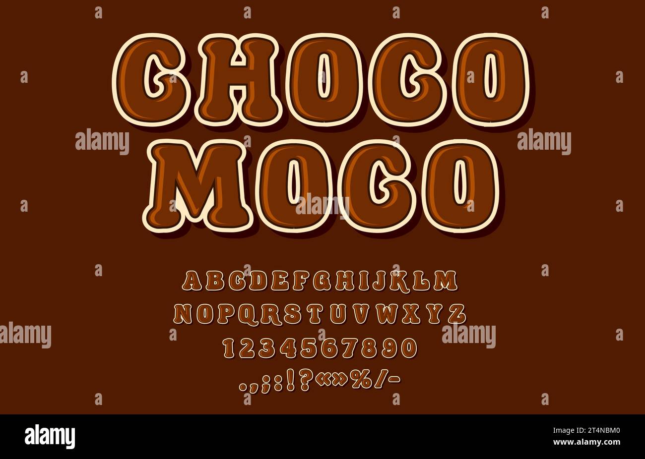 Chocolate font, candy sweet type, choco dessert caramel typeface, cocoa ...
