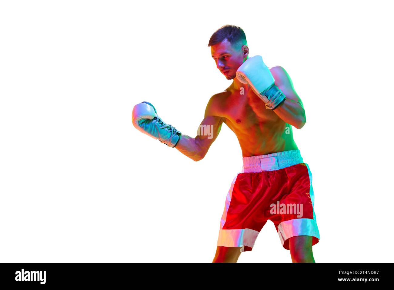 Active lifestyle. Sportsman, boxer, mixed martial art fighter workout ...