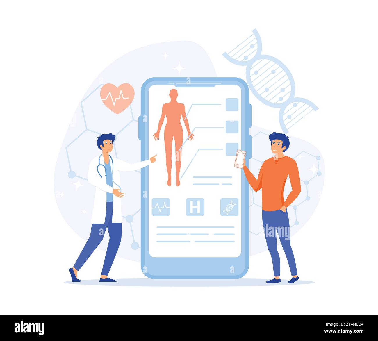 online medical consultation, Doctors examining a patient using a ...