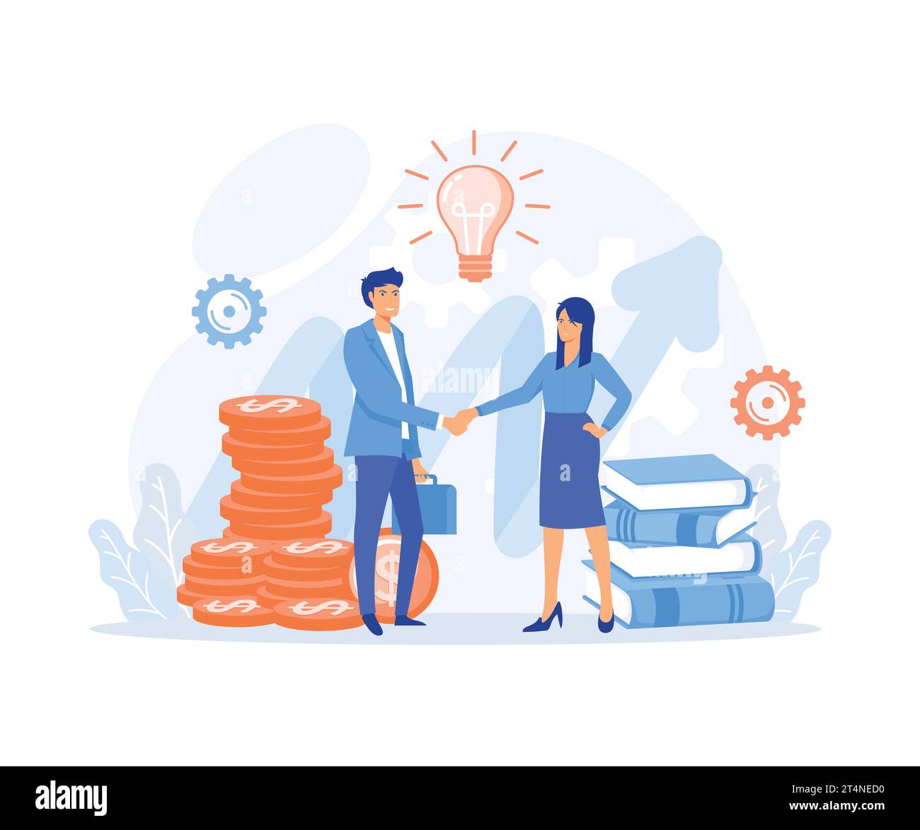 Business growth Concept, business porters a successful team, financing ...