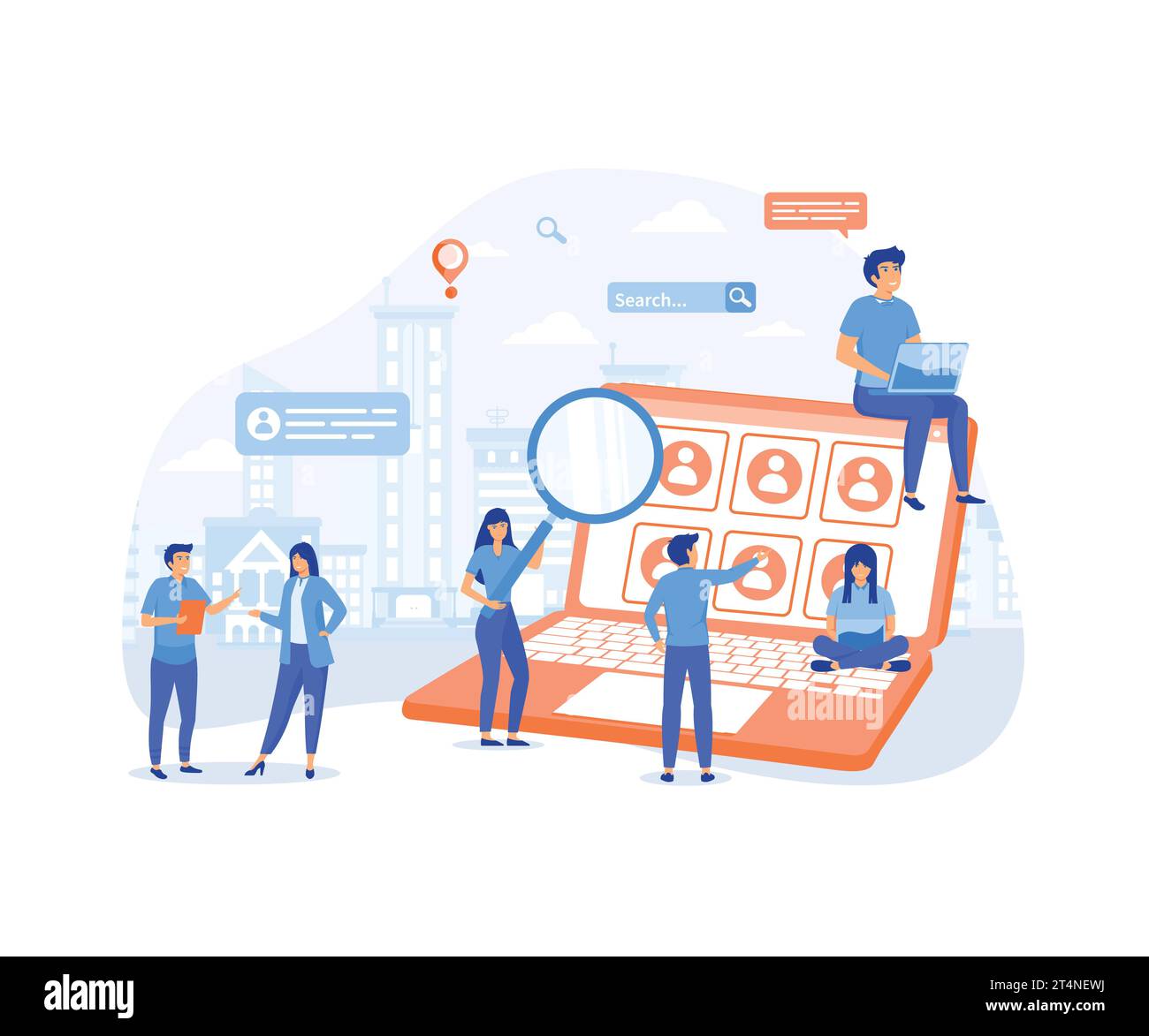 Employees social website Cut Out Stock Images & Pictures - Alamy