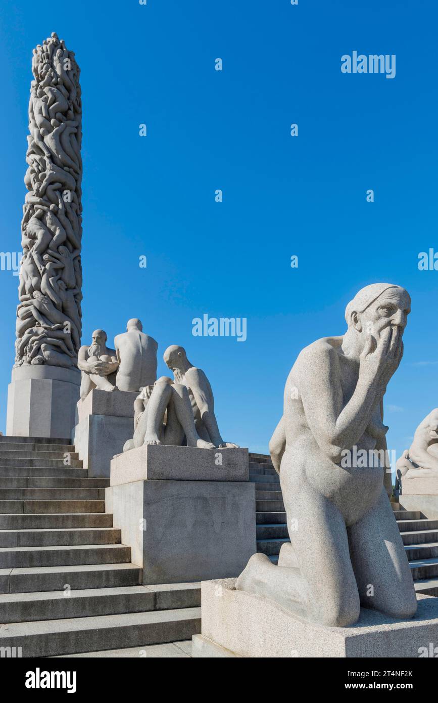 Monolith Sculpture by Gustav Vigeland, Frogner Park, Oslo, Norway Stock ...