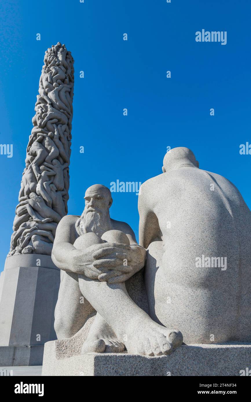 Monolith Sculpture by Gustav Vigeland, Frogner Park, Oslo, Norway Stock ...