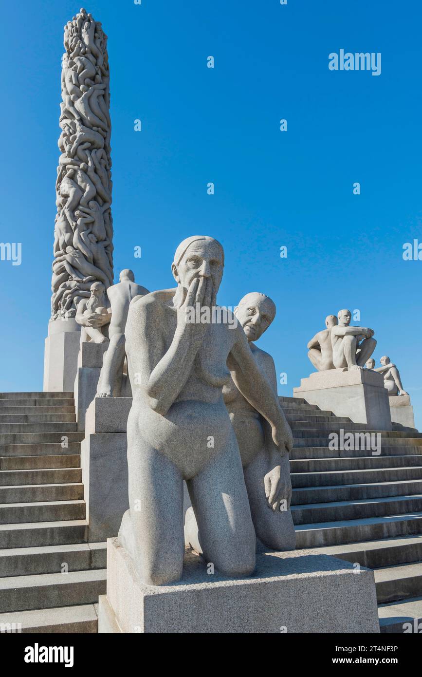 Monolith Sculpture by Gustav Vigeland, Frogner Park, Oslo, Norway Stock ...