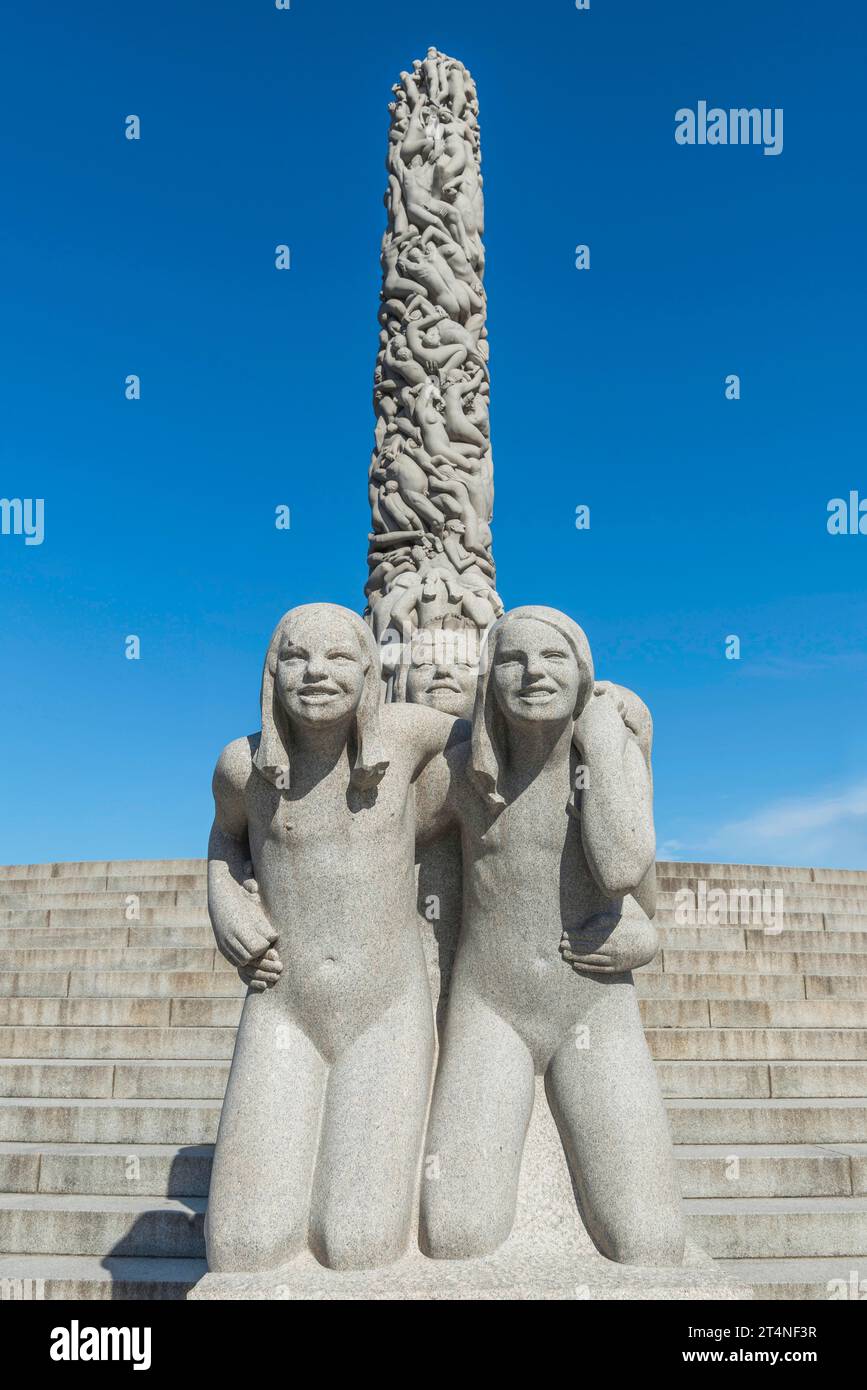 Monolith Sculpture by Gustav Vigeland, Frogner Park, Oslo, Norway Stock ...