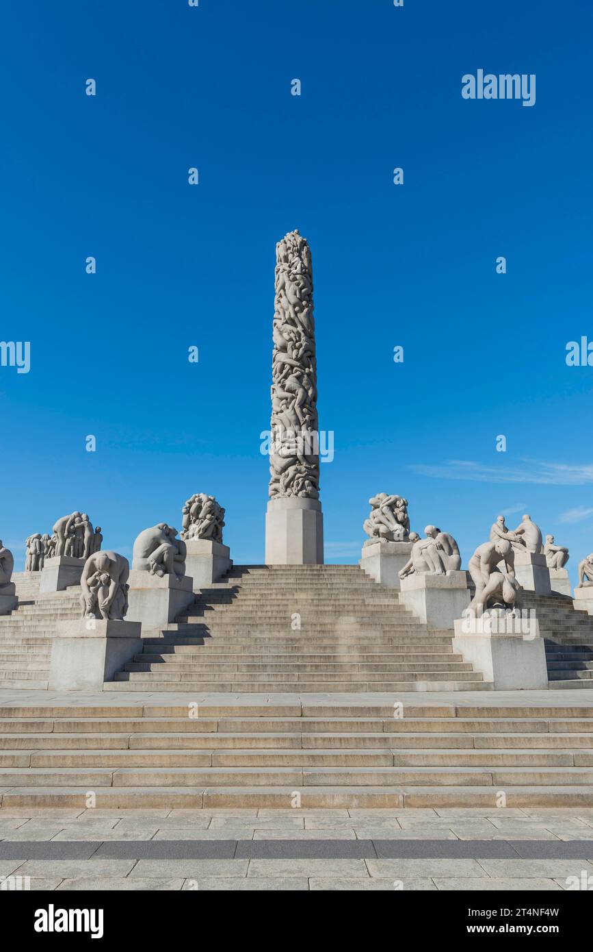 Monolith Sculpture by Gustav Vigeland, Frogner Park, Oslo, Norway Stock ...