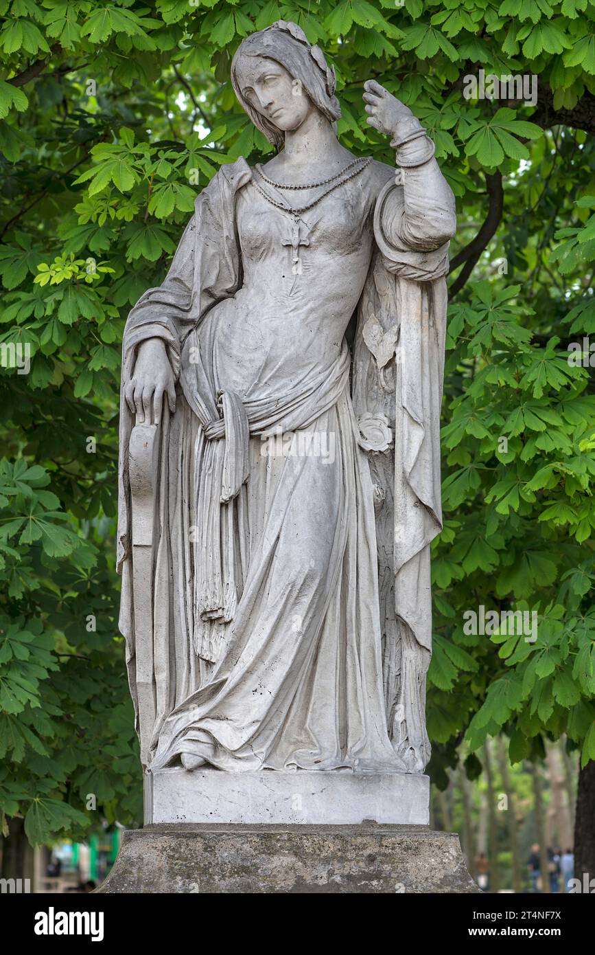 Sculpture by Clemence Isaure, born 1464, Tuileries Garden, Paris ...