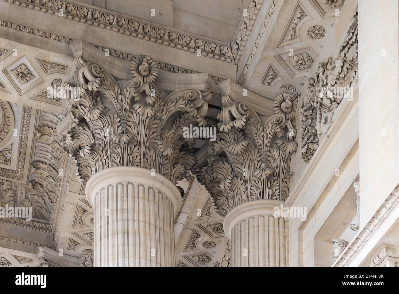 Acanthus columns from the Pantheon, Paris. France Stock Photo - Alamy