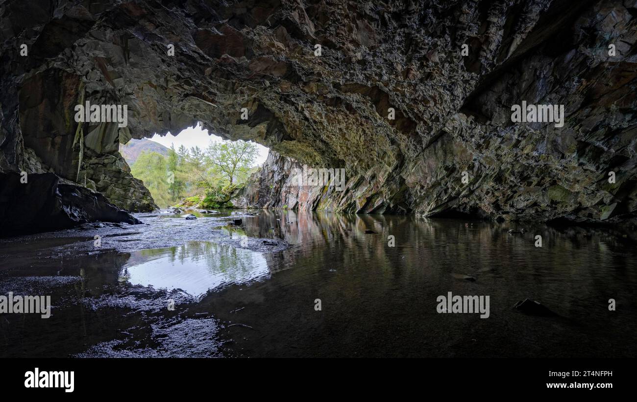 Rydal Cave, Grasmere, Lake District National Park, Cumbria, England ...