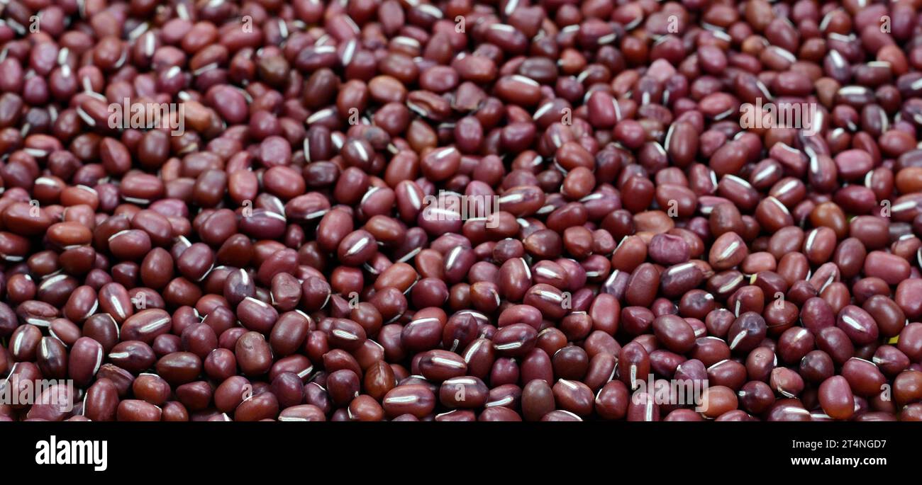 Red azuki beans texture background Stock Photo - Alamy