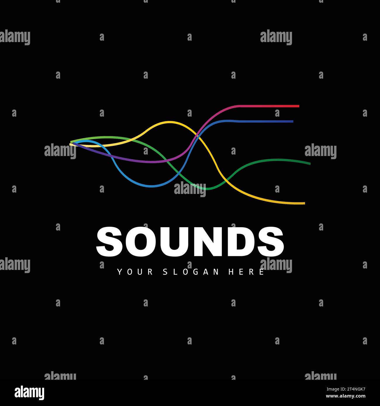 Rhythm sound logo Stock Vector Images - Alamy