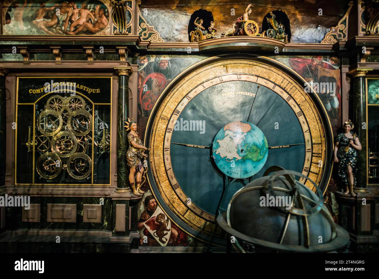Astronomical clock, interior view, Strasbourg Cathedral, Strasbourg ...
