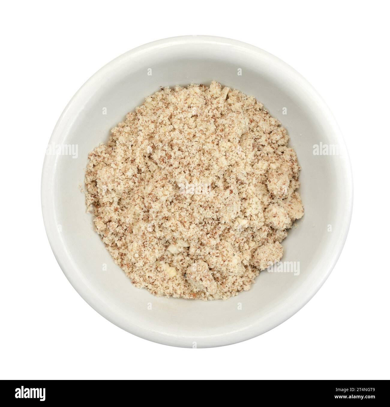 Ground almond in wooden Cut Out Stock Images & Pictures - Alamy