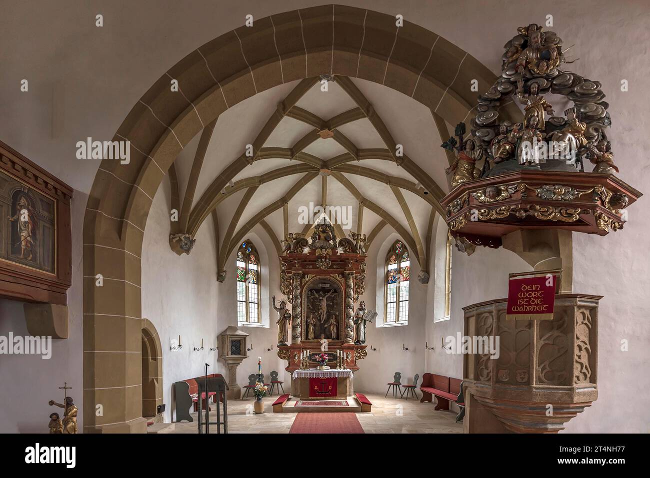 Church of St. John the Baptist, late Gothic, altar 1723, Limmersdorf ...