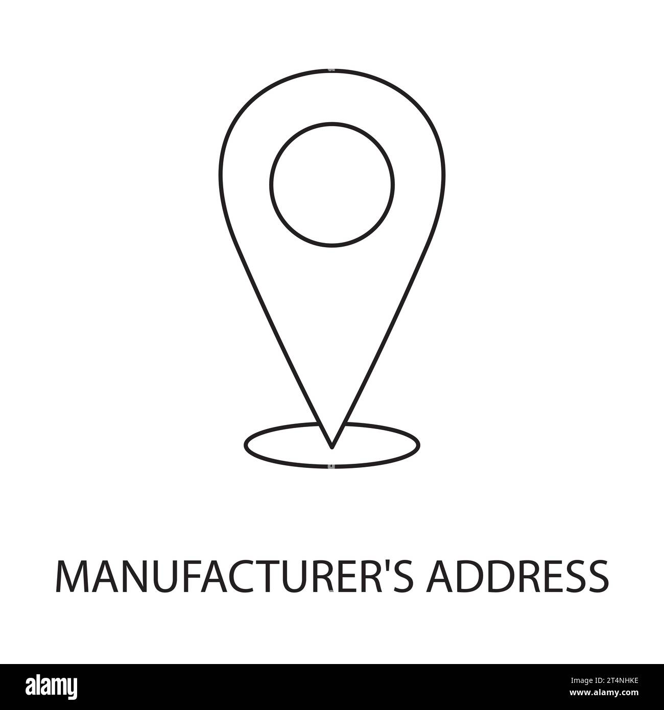 Manufacturer address line vector for food packaging, geolocation illustration Stock Vector Image ...