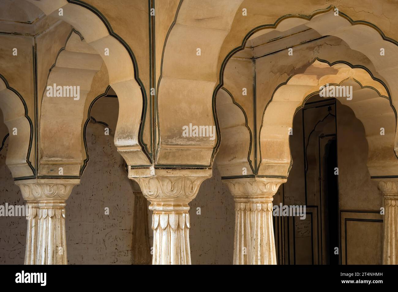 Colonnade of the Sattais Katcheri, Amber Fort, Jaipur, Rajasthan, India ...