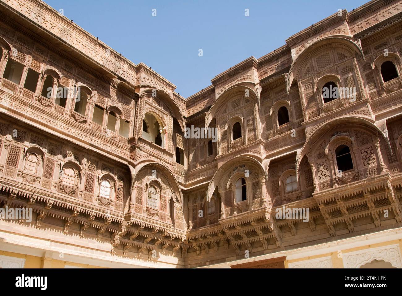 Carved windows, Mehrangarh Fort, Jodhpur, Rajasthan, India Fenêtres ...