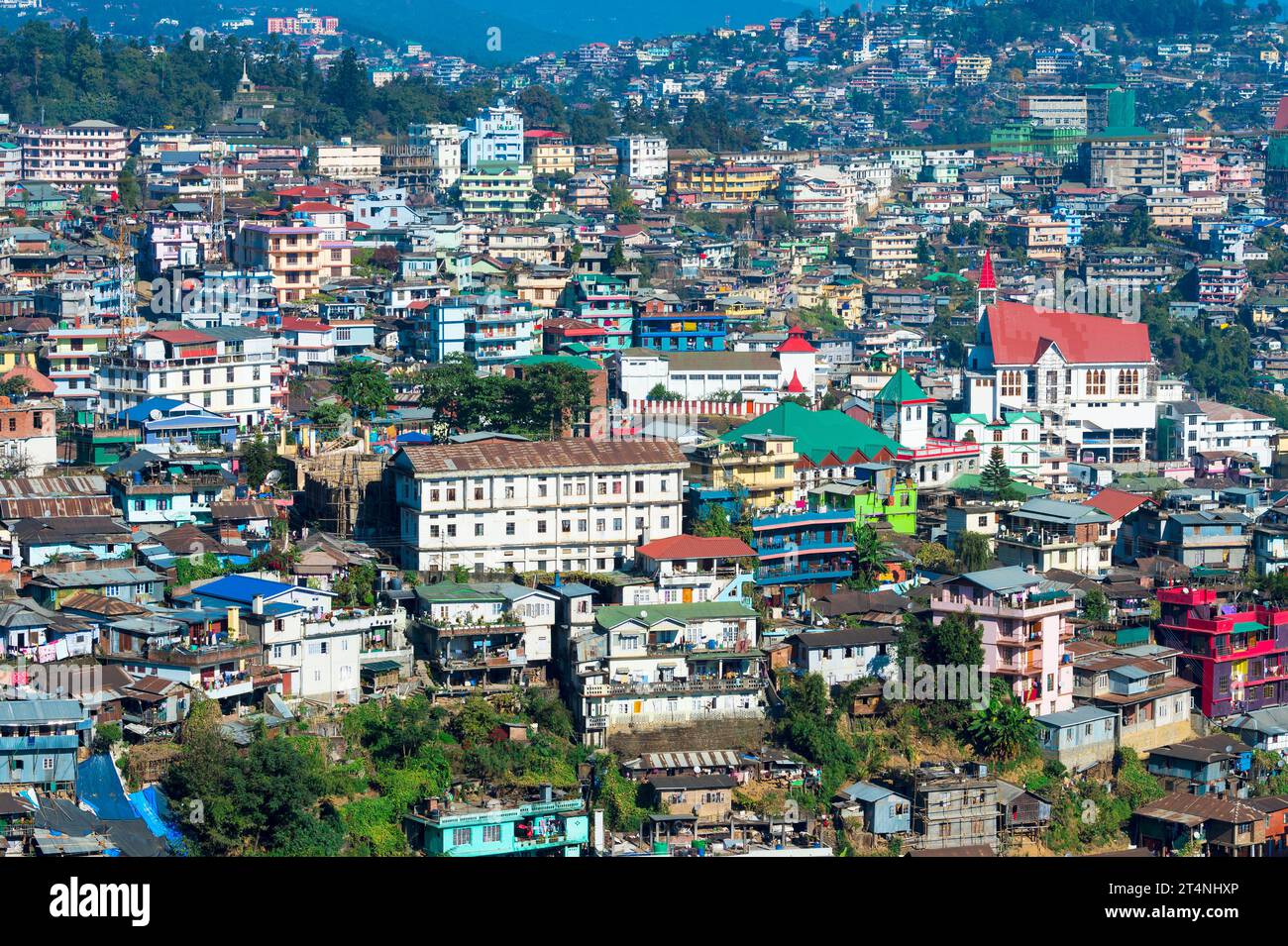 View over Kohima city, Nagaland, India Stock Photo - Alamy