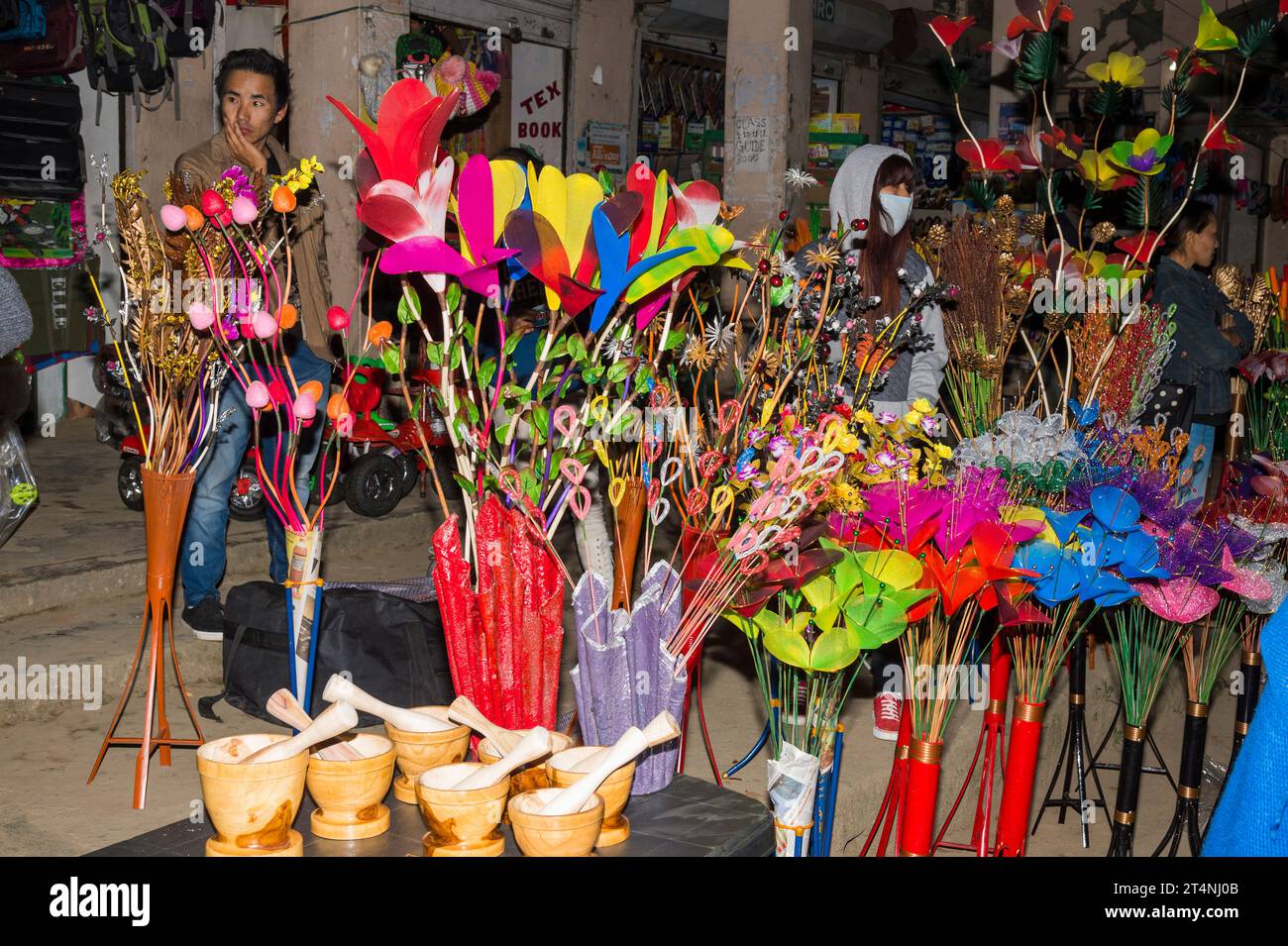 Kohima Night market, Nagaland, India Stock Photo - Alamy
