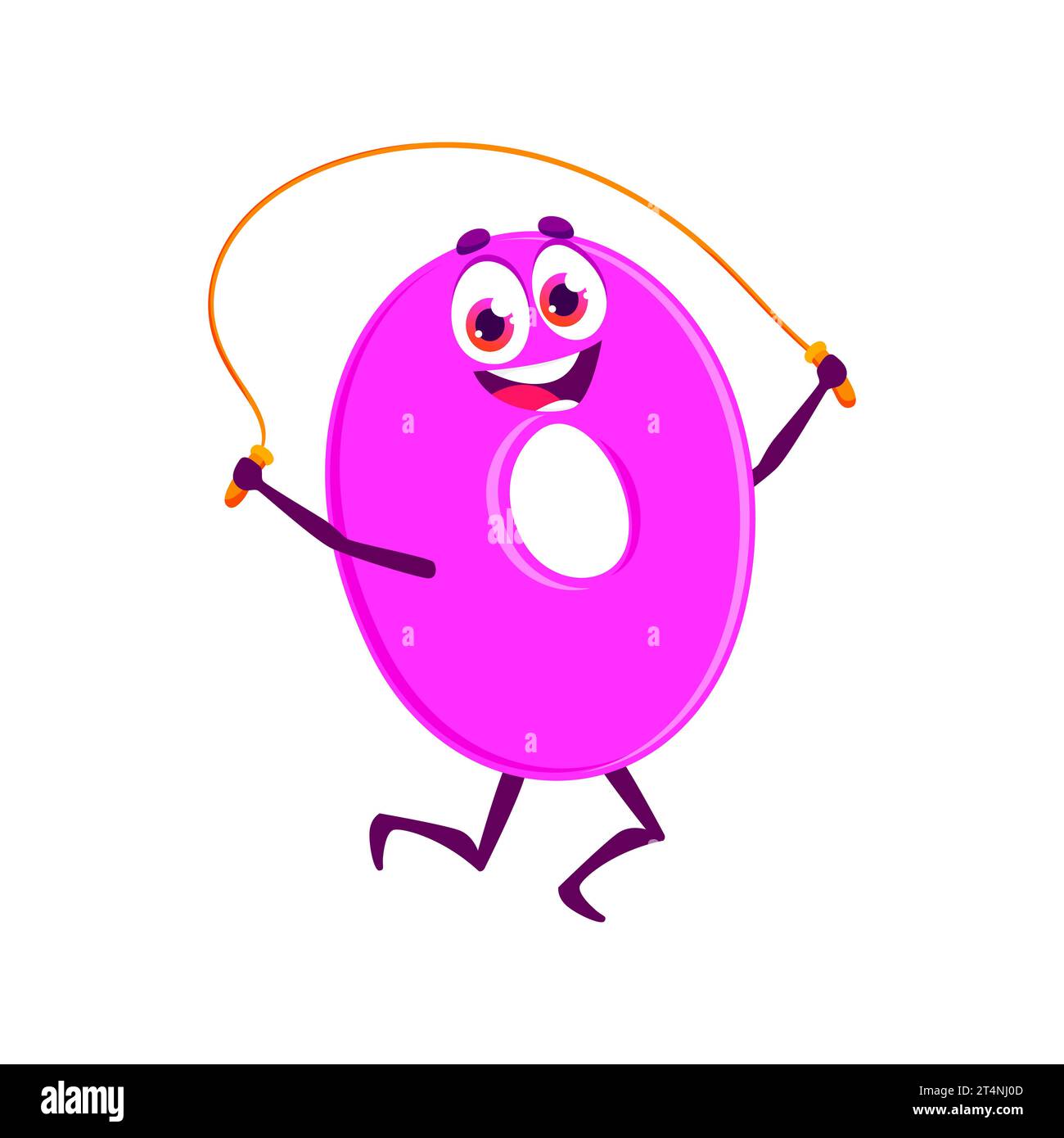 Cartoon funny number zero 0 sportsman character. Mathematics cute digit ...