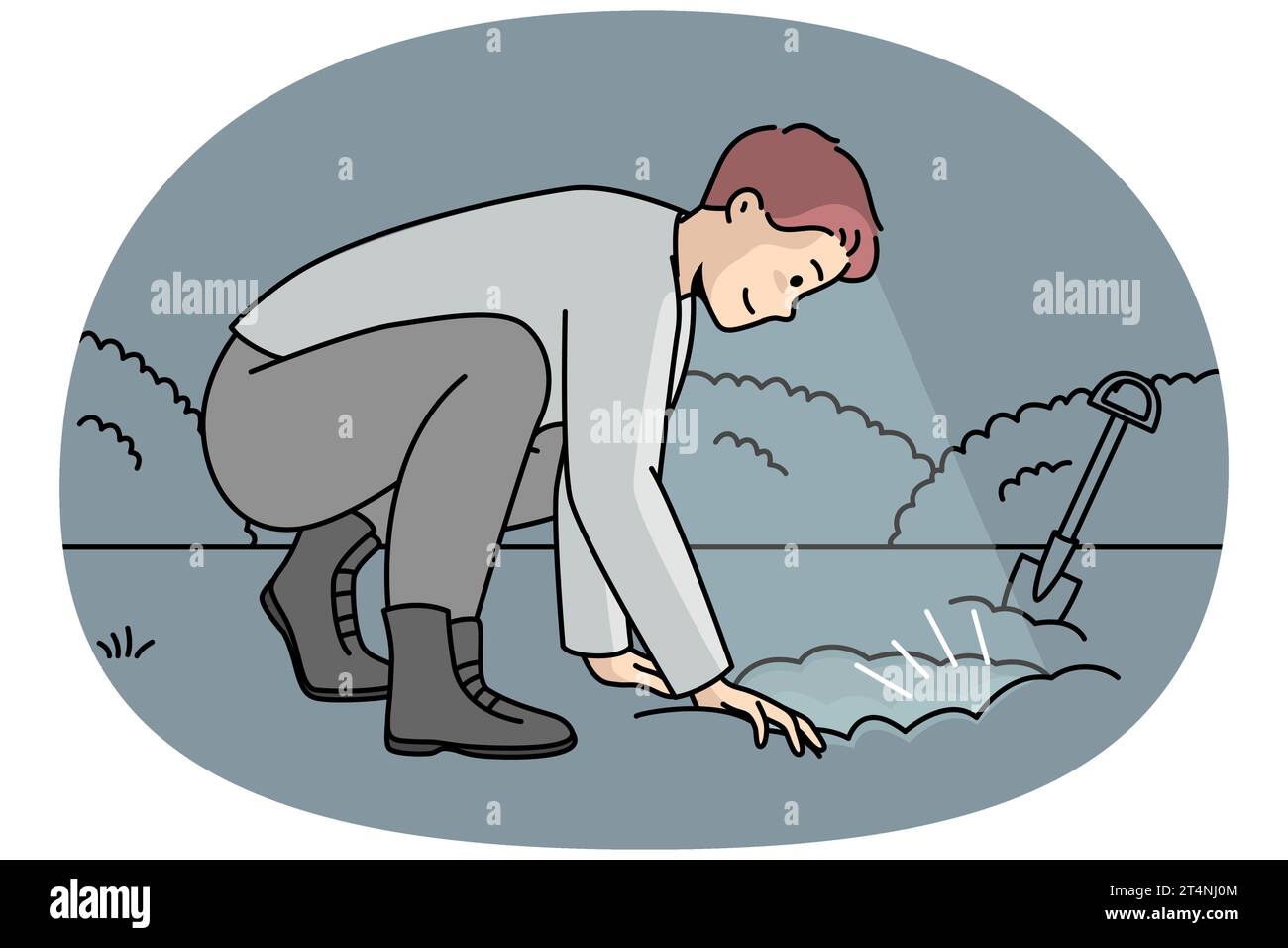 Man dug hole in garden to find buried treasure at night. Lucky guy with ...